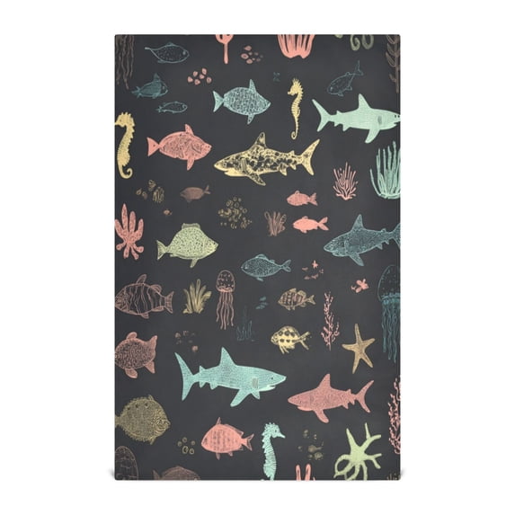 6 Pack Printed Kitchen Dish Towels Soft and Absorbent Dish Cloths ...