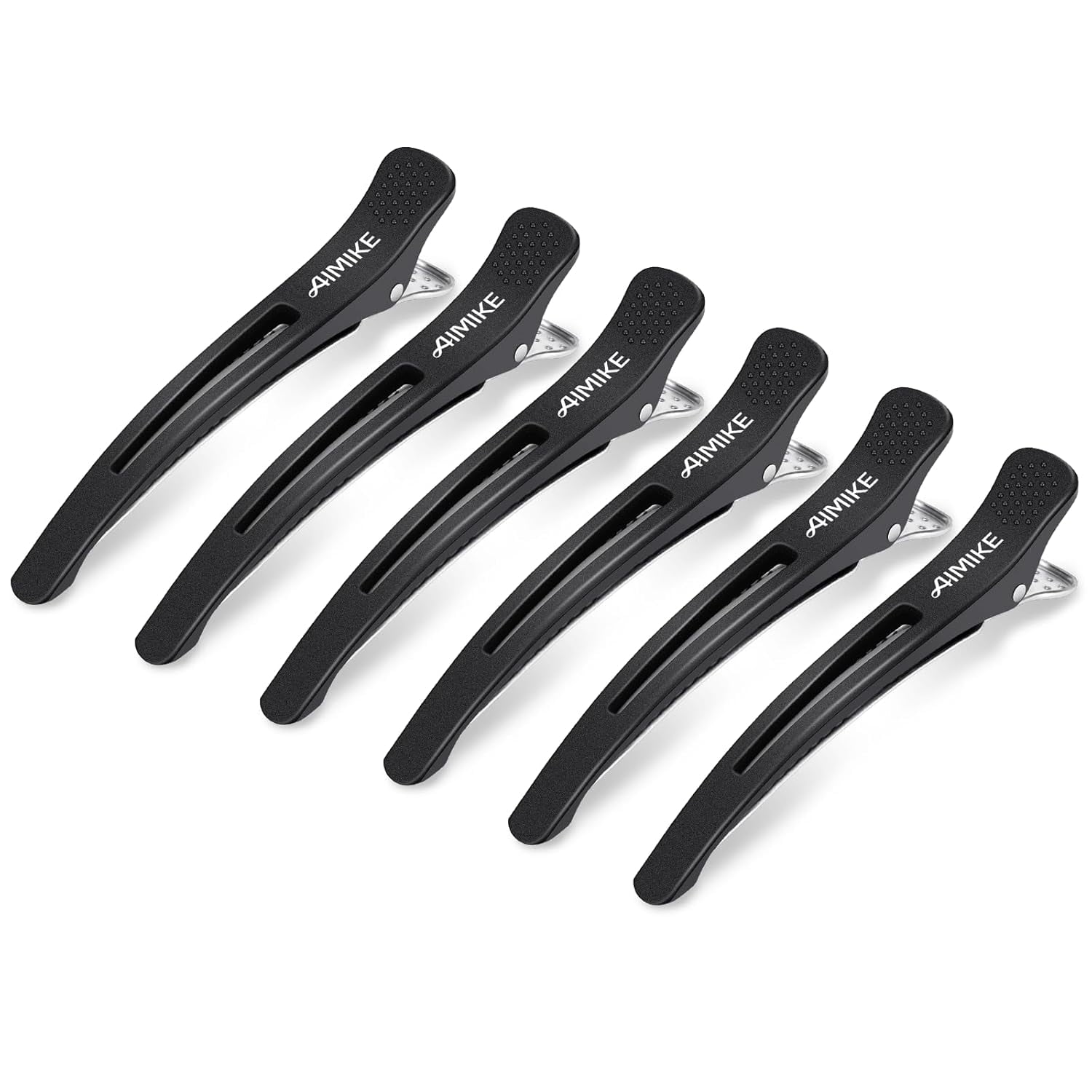 6-Pack Professional Duck Billed Hair Sectioning Clips with Silicone ...
