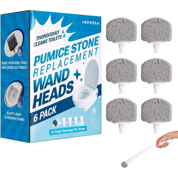 6 Pack Pumice Toilet Cleaning Stick Refills - Compatible with Toilet ...