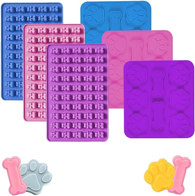6 Pack Puppy Bone Silicone Molds, Gummy Bear Mold, Used for Chocolate ...
