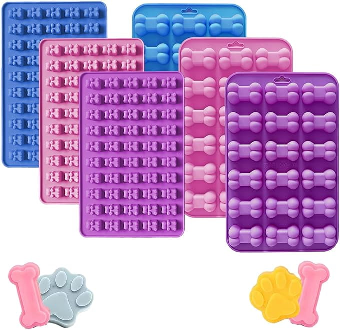 6 Pack Puppy Bone Silicone Molds, Gummy Bear Mold, Used for Chocolate ...