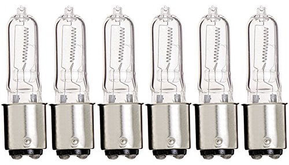 (6 Pack) Q150CL/DC - 120-Volt - Halogen JD Type T4 - BA15D - DC Bayonet ...