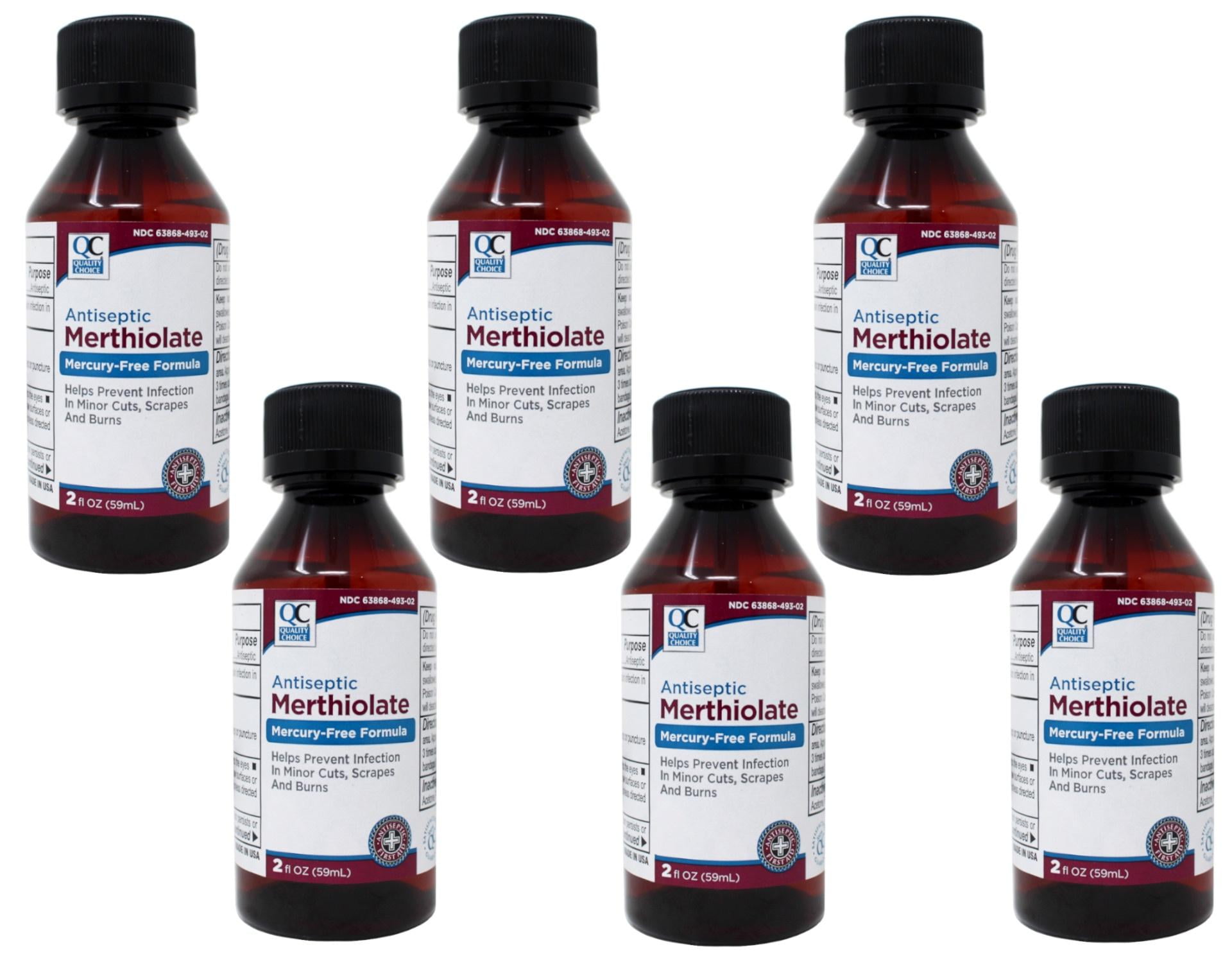 6 Pack - Quality Choice Antiseptic Merthiolate, Mercury-Free Formula ...