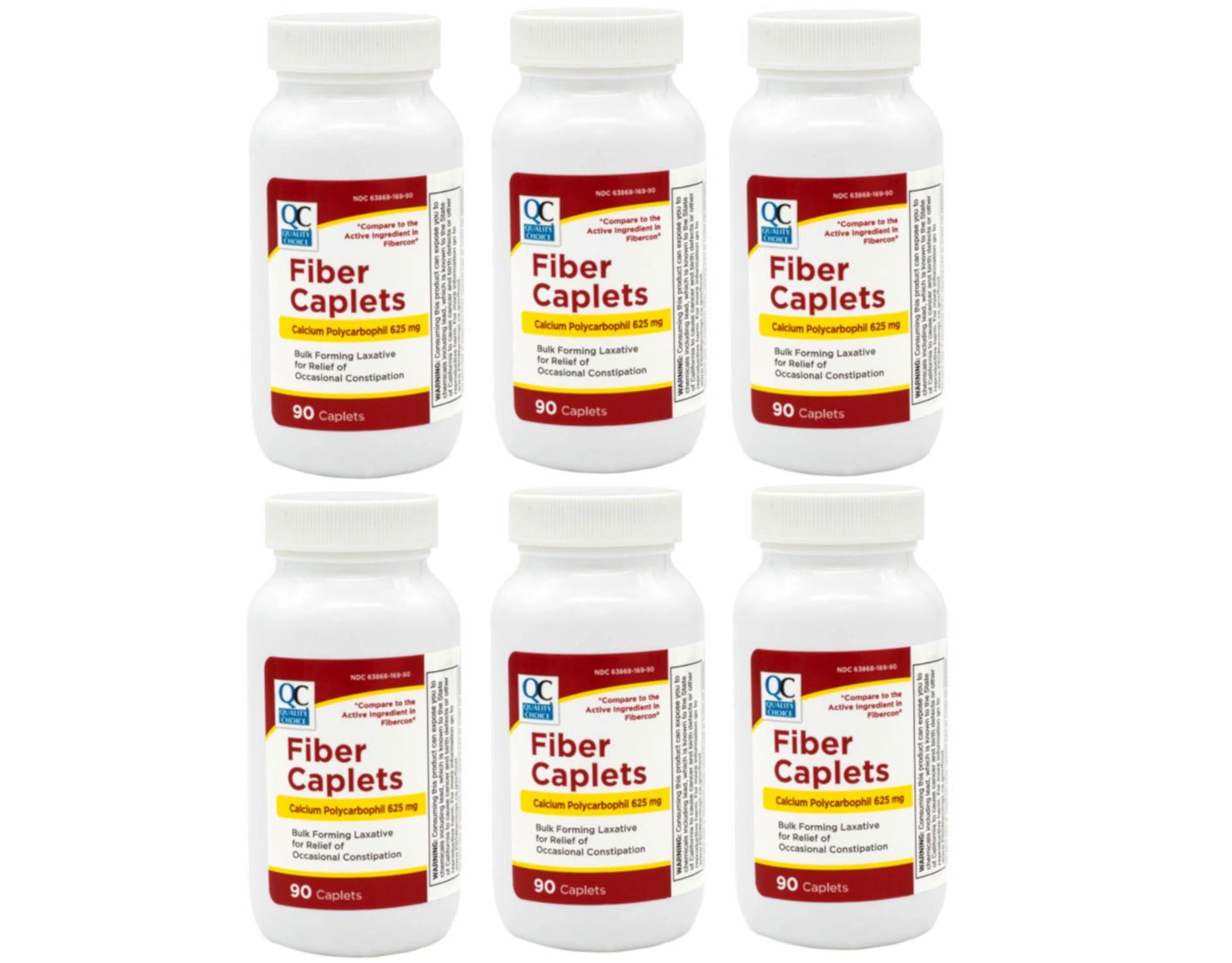 6 Pack - Quality Choice Fiber Therapy Caplets, Safe and Comfortable ...