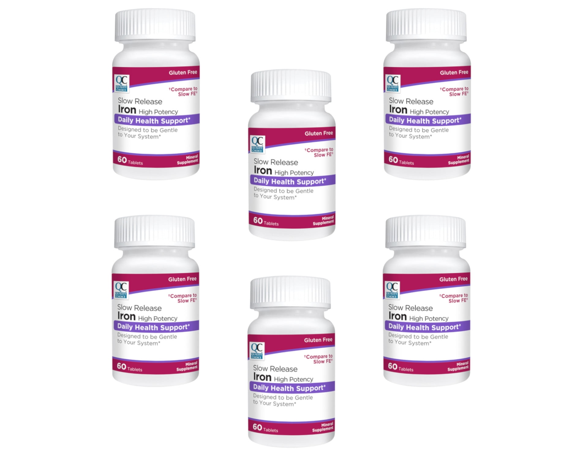 Quality Choice Iron Supplement - High Potency 45mg, Slow Release, 60 ...