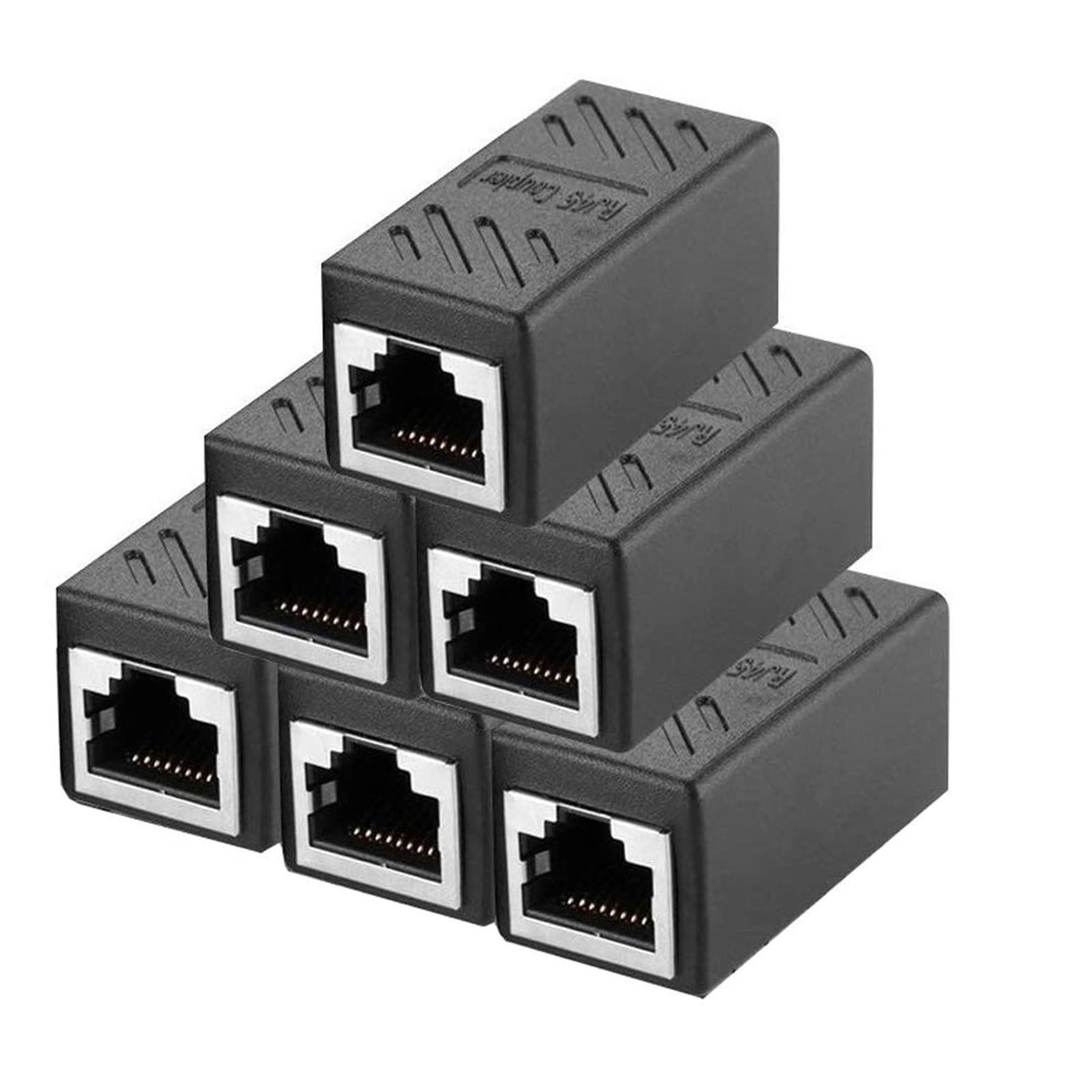 6-Pack RJ45 Ethernet Coupler, Cat5/Cat5e/Cat6/Cat7 Network Extender ...
