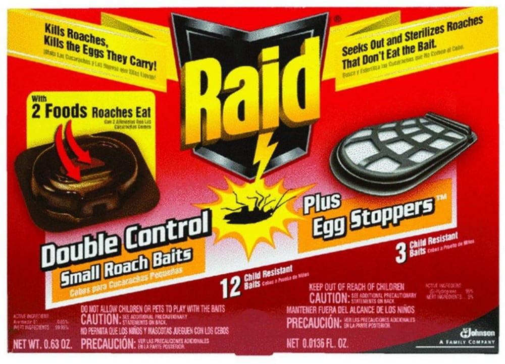 6 Pack - Raid Double Control 12 Small Roach Baits + 3 Egg Stoppers 1 ea ...