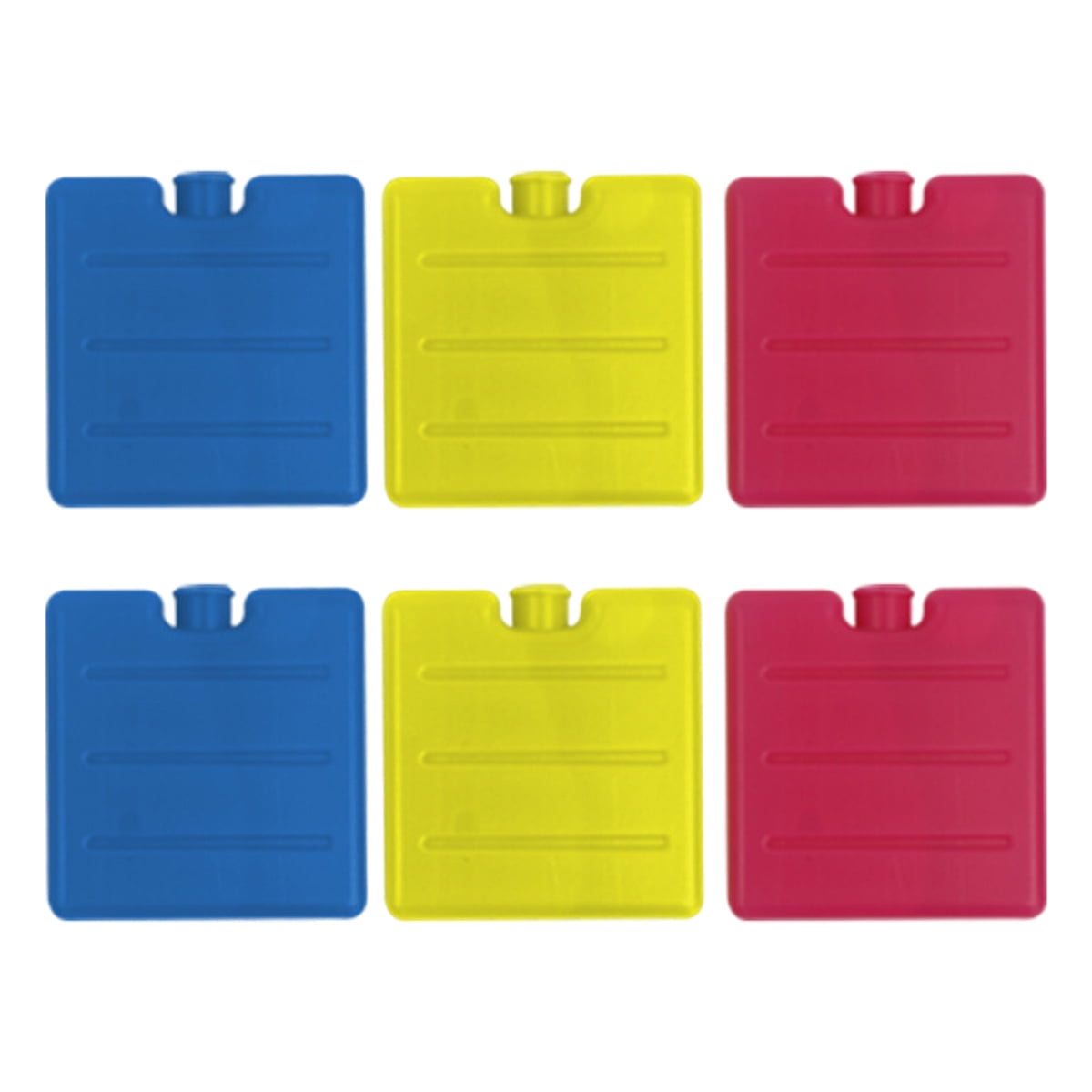 6 Pack Random Color Freezer Blocks Ice Brick Pack Ice Block Plastic ...