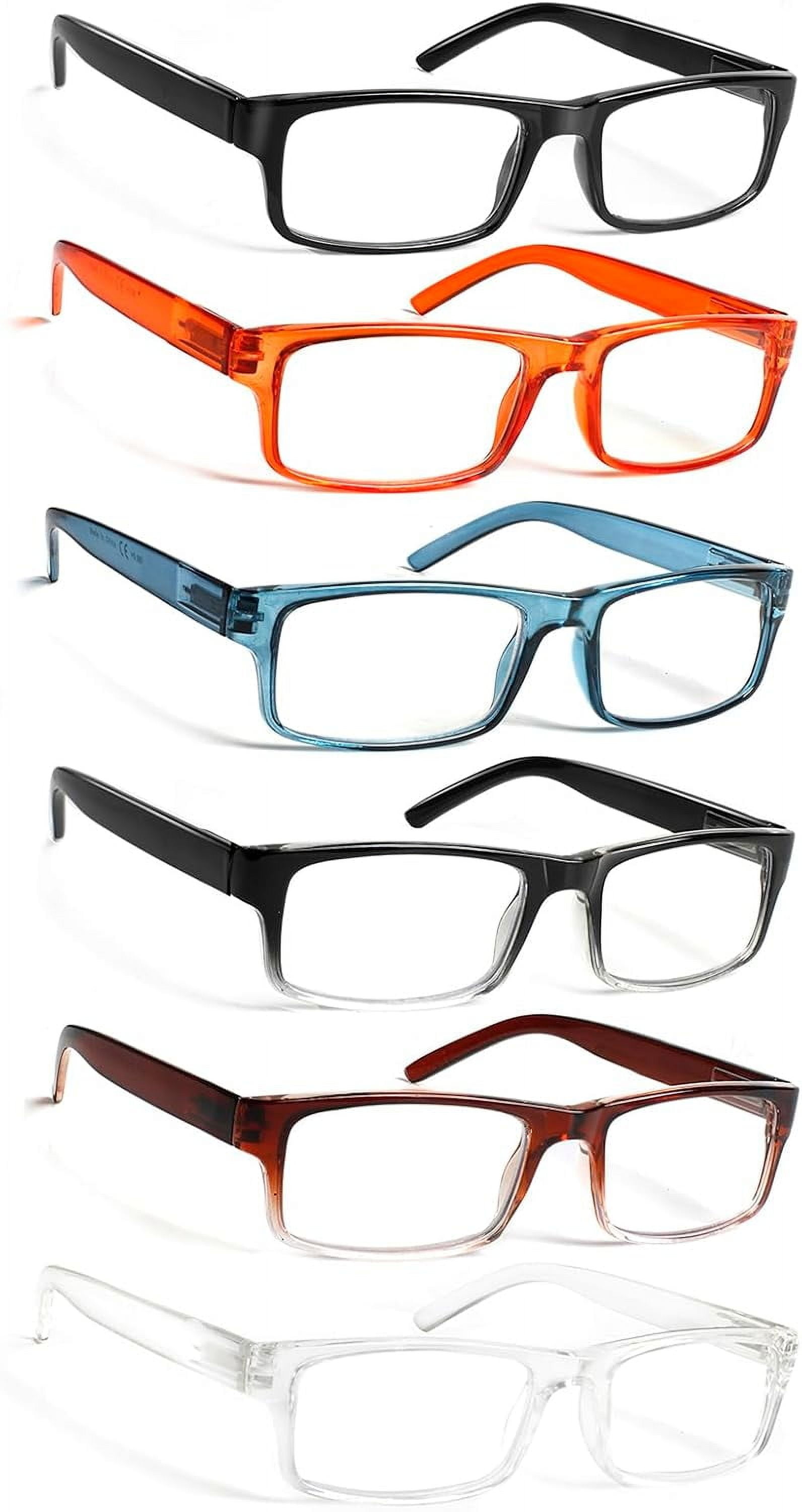 6 Pack Reading Glasses Traditional Frames for Men and Women Readers ...