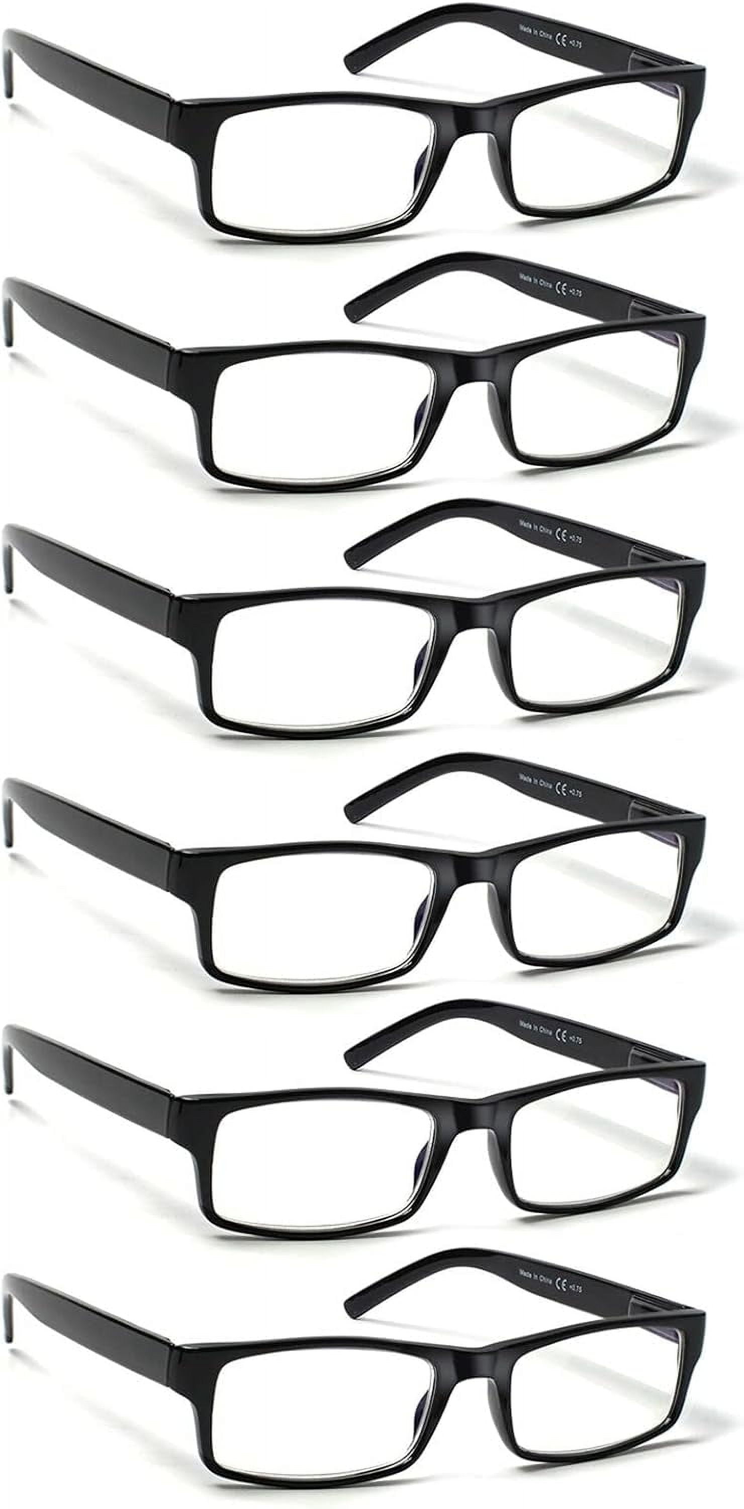6 Pack Reading Glasses Traditional Frames for Men and Women Readers ...