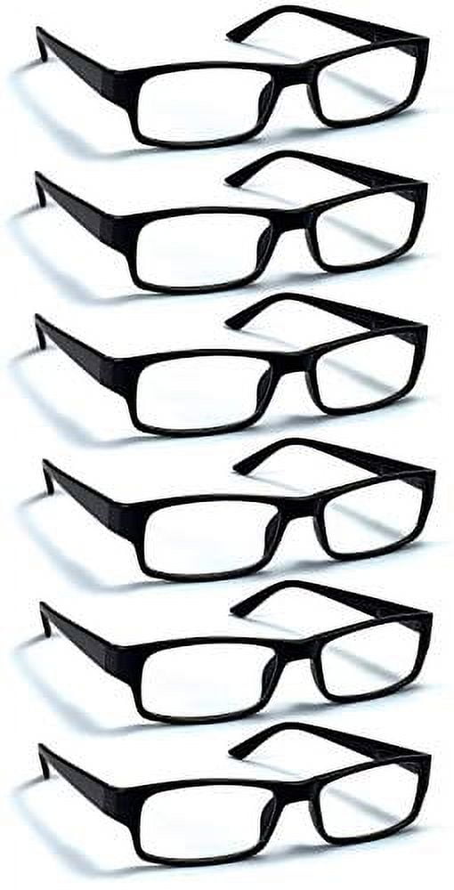 Boost Eyewear, 6 Pack Reading Glasses, Black, with Spring Hinges ...