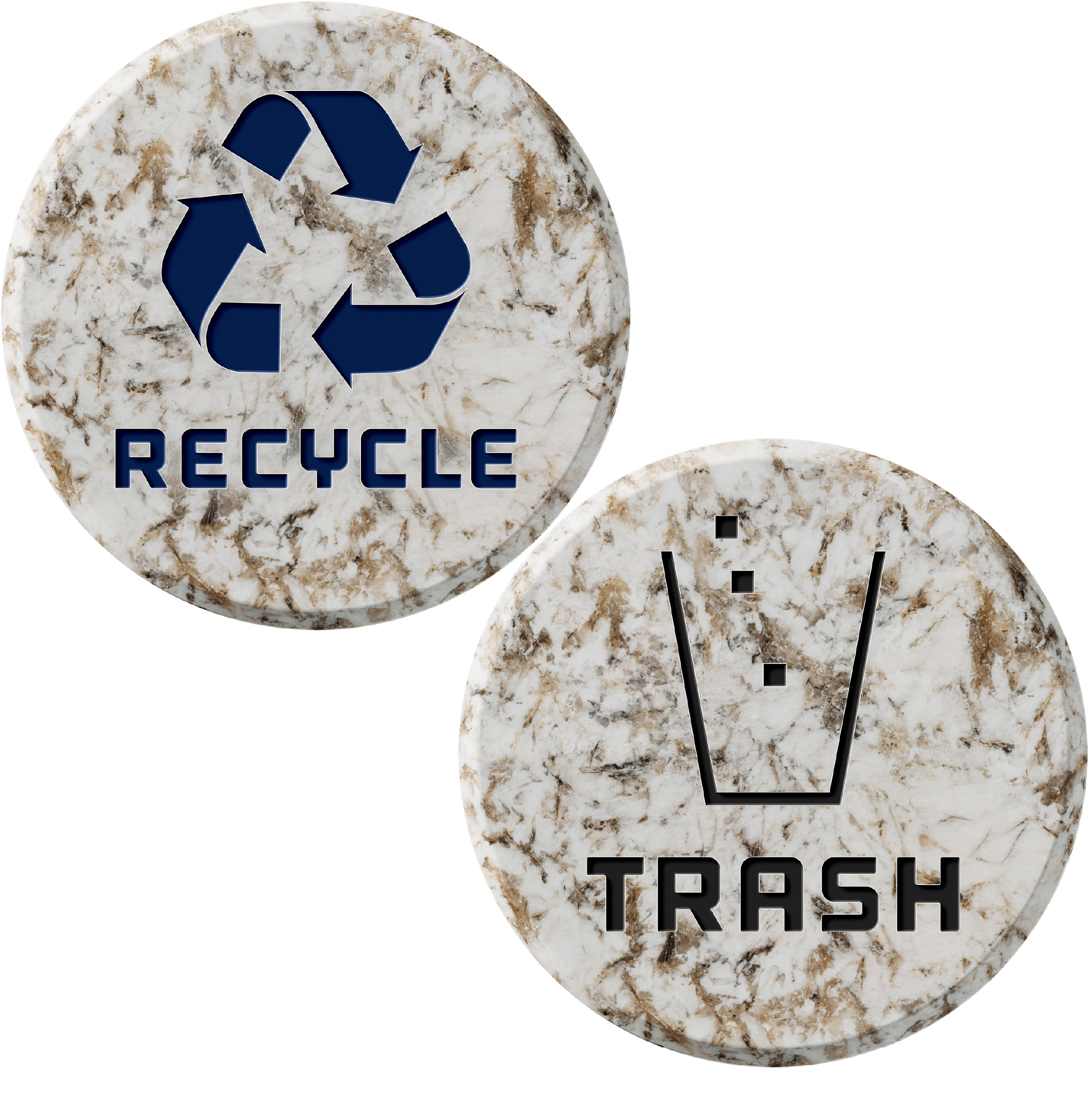 6 Pack Recycle Logo and Trash can Sticker to Organize Your Trash - for ...