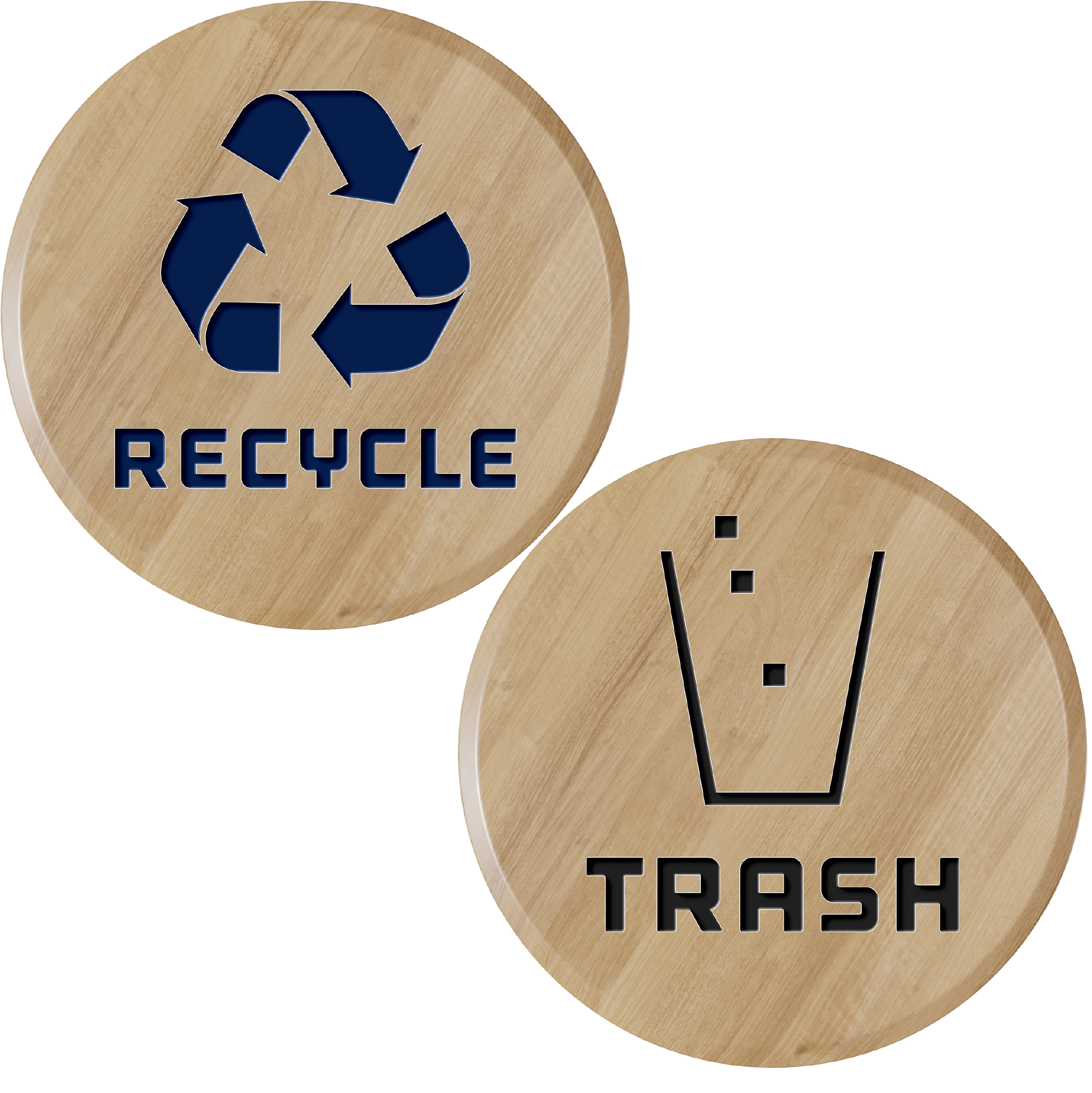 6 Pack Recycle Logo and Trash can Sticker to Organize Your Trash - for ...