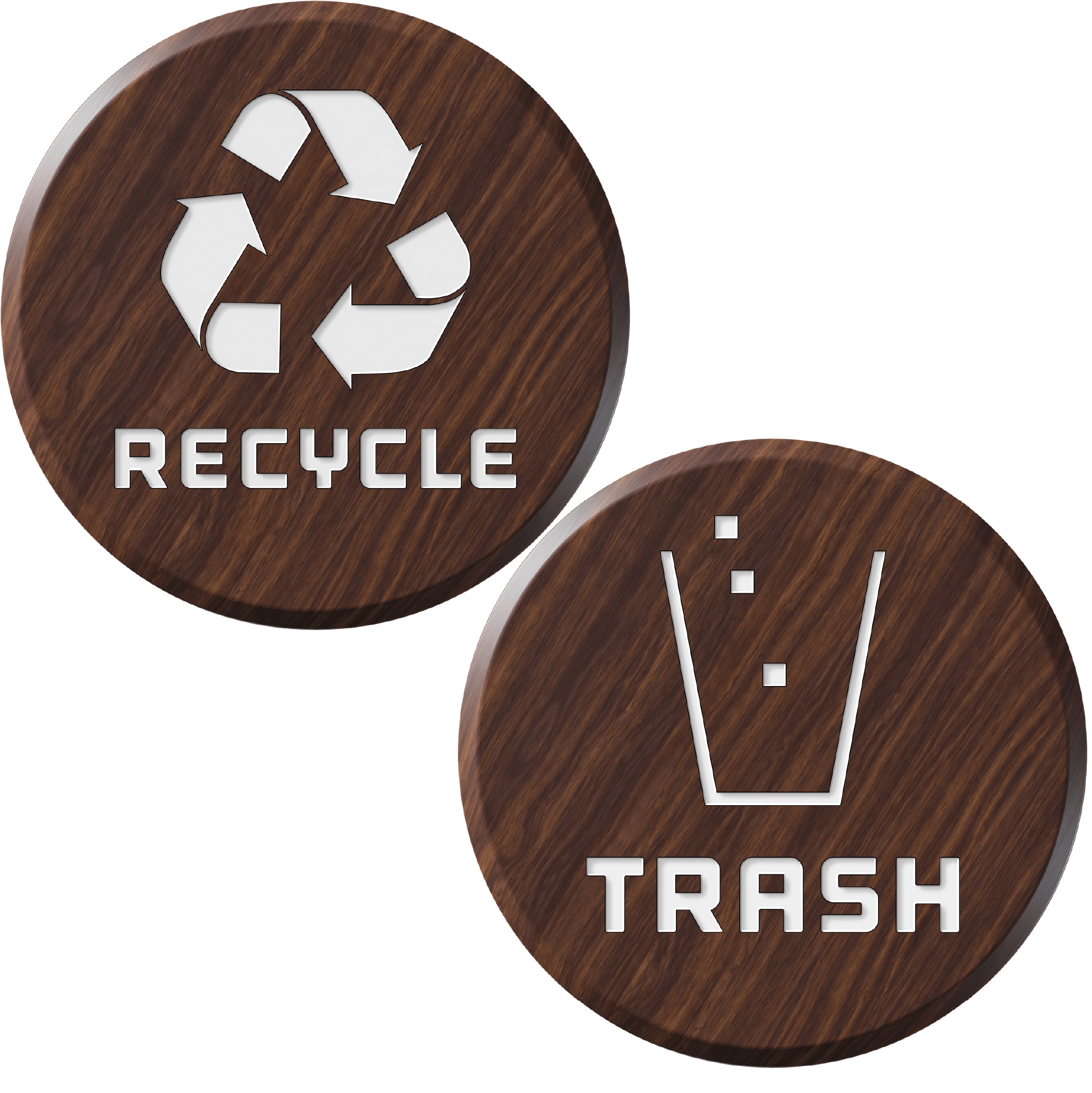 Dual Garbage And Recycling Can Sukh 6-Pack Recycle Stickers For Trash ...