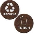 Dual Garbage And Recycling Can Sukh 6-Pack Recycle Stickers For Trash ...
