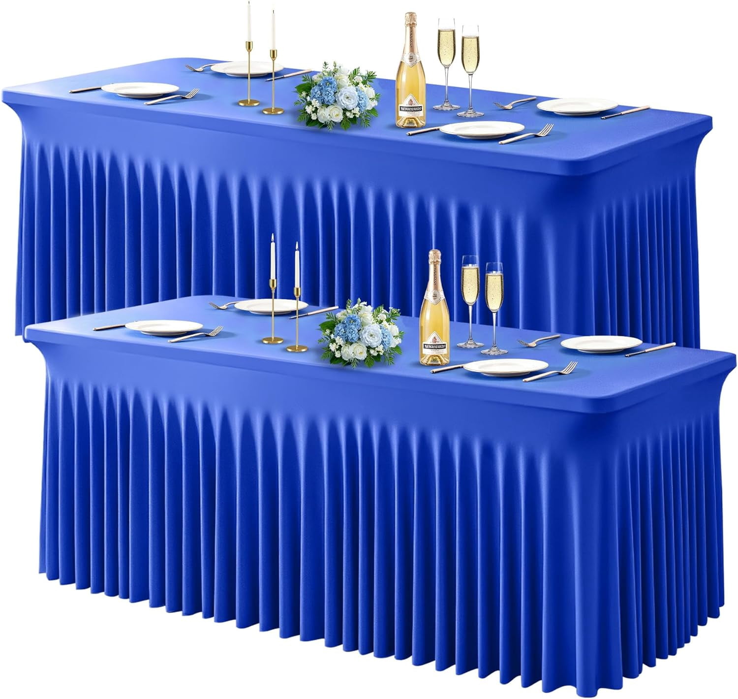 6 Pack Red Spandex Table Clothes for 8 Foot Rectangle Tables 8FT ...