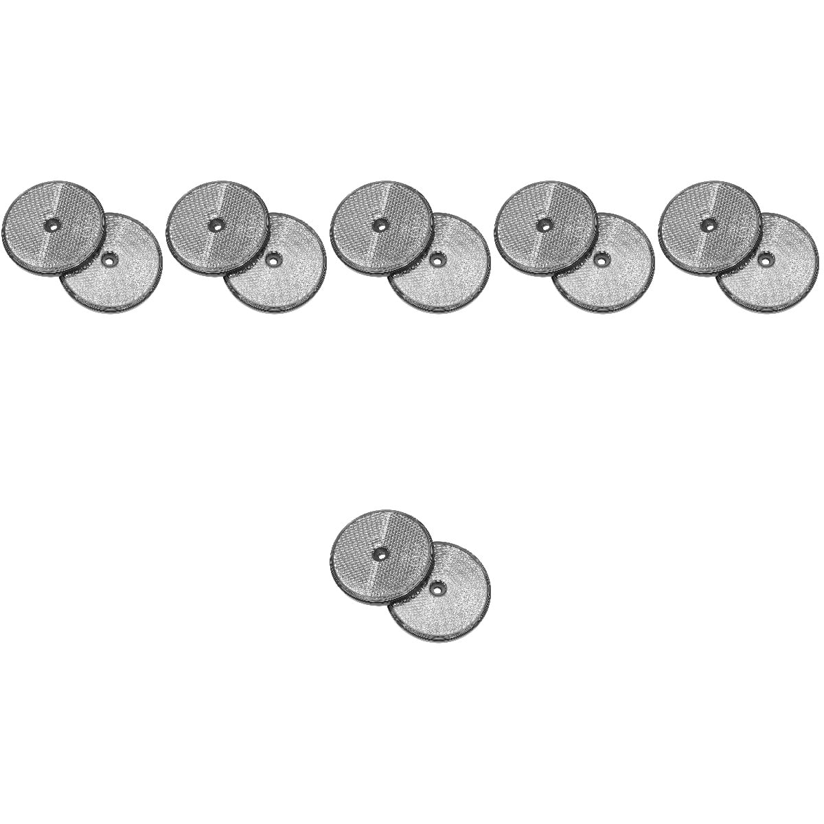 6 Pack Reflective Round Reflector Trailer Screw on - Walmart.com