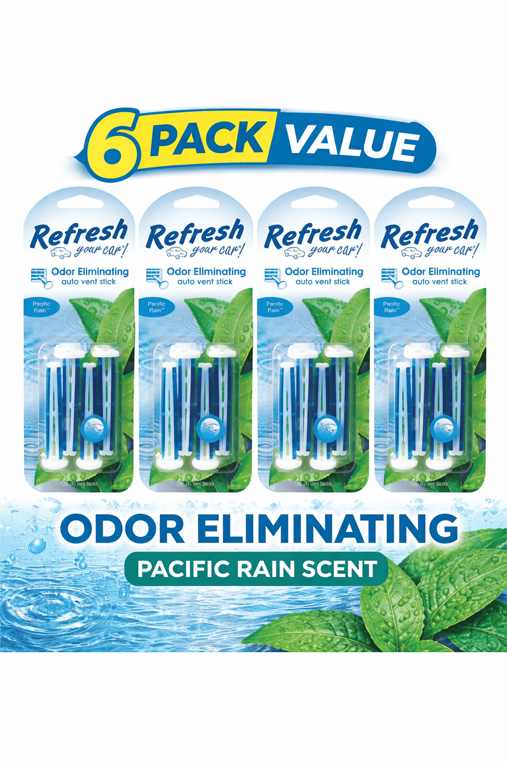 6 Pack Refresh Your Car Vent Sticks – 24 Total Vent Sticks – Pacific ...