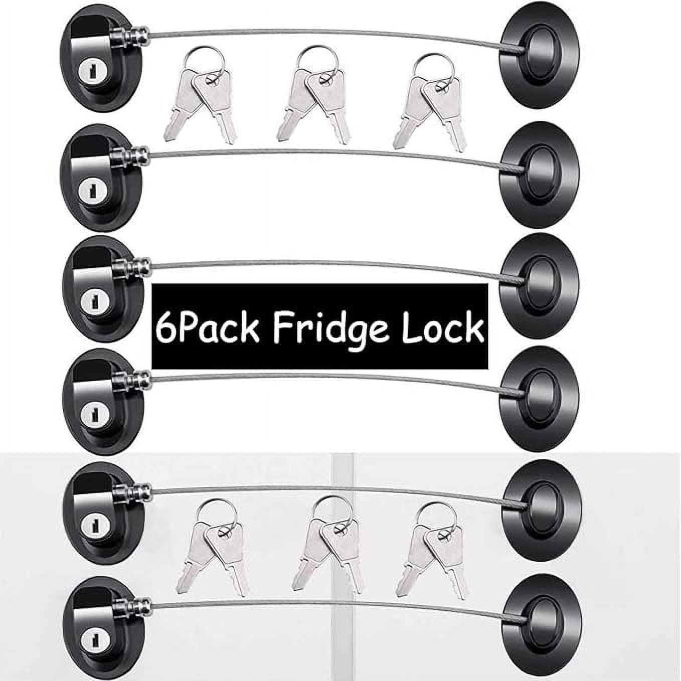 6 Pack Refrigerator Locks with 12 Keys,Child Safety Fridge Lock ...