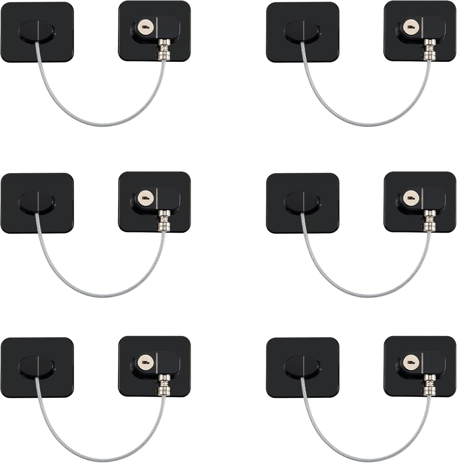 6 Pack Refrigerator Locks with Thickened Wire Rope and Keys - Walmart.com