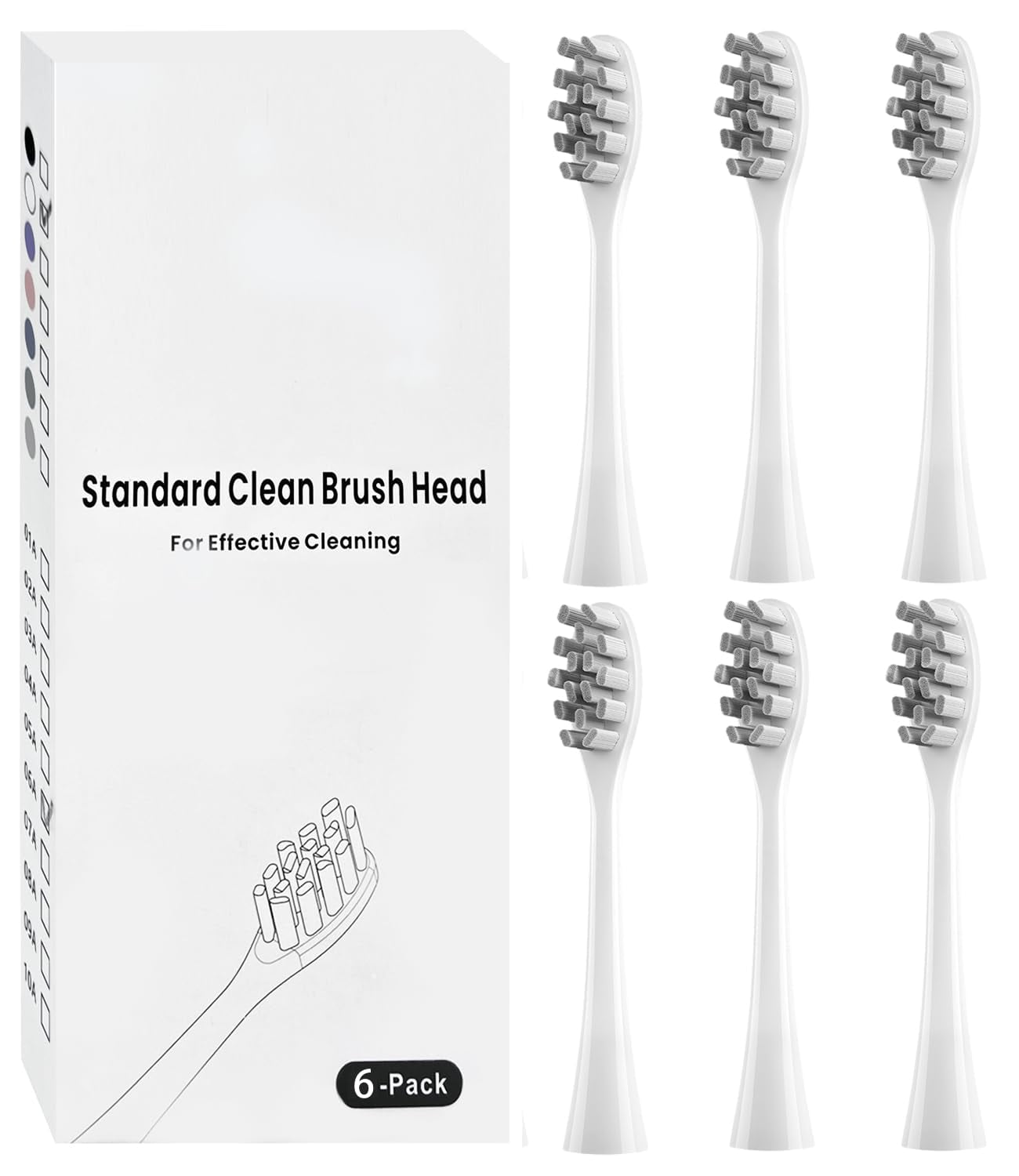 6 Pack Replacement Brush TSF6 Heads Compatible with Oclean Electric Toothbrush Heads for Oclean ...