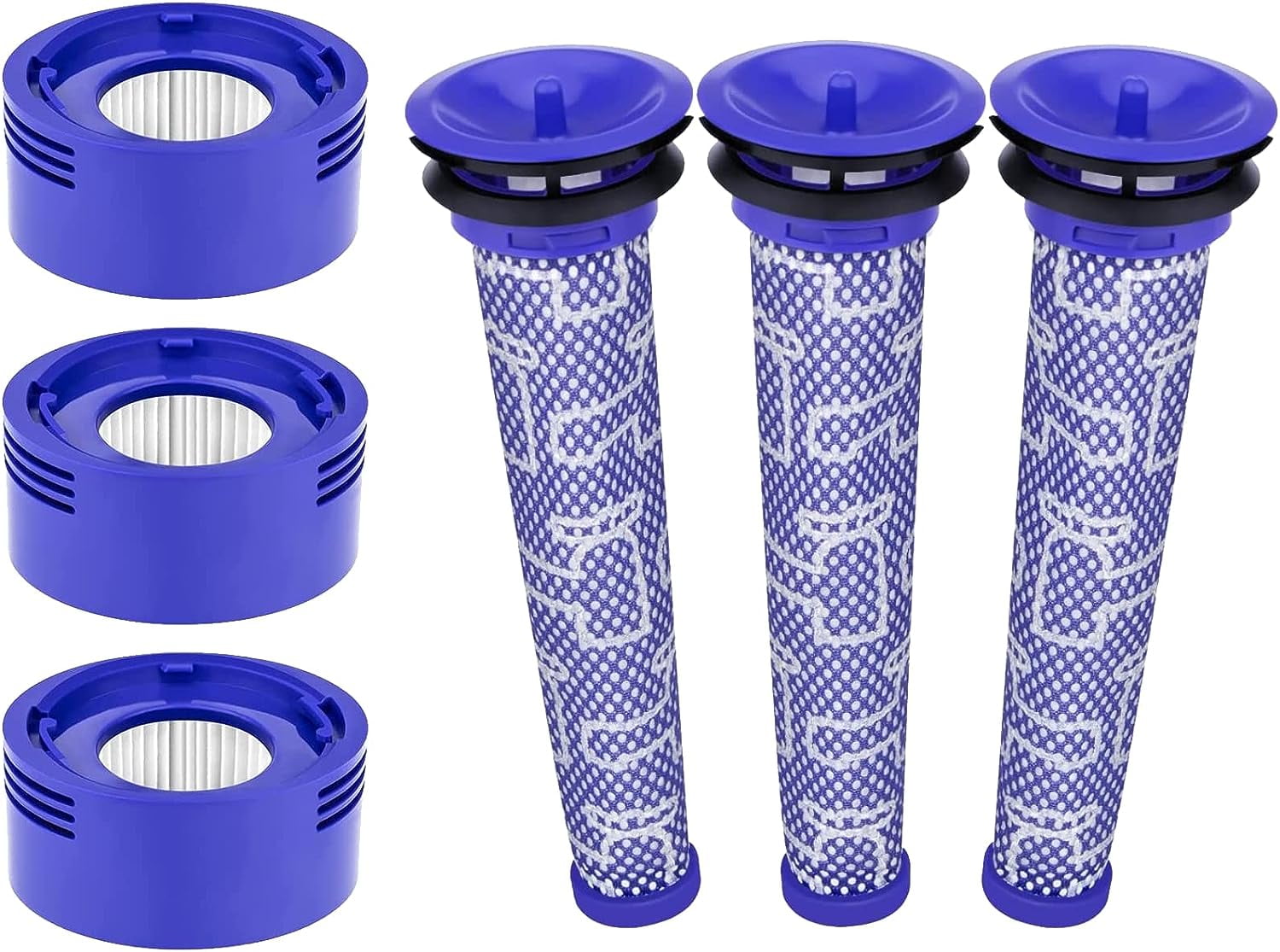 6 Pack Replacement Kit Pre & Post Motor HEPA Filters for Dyson V7 V8 ...