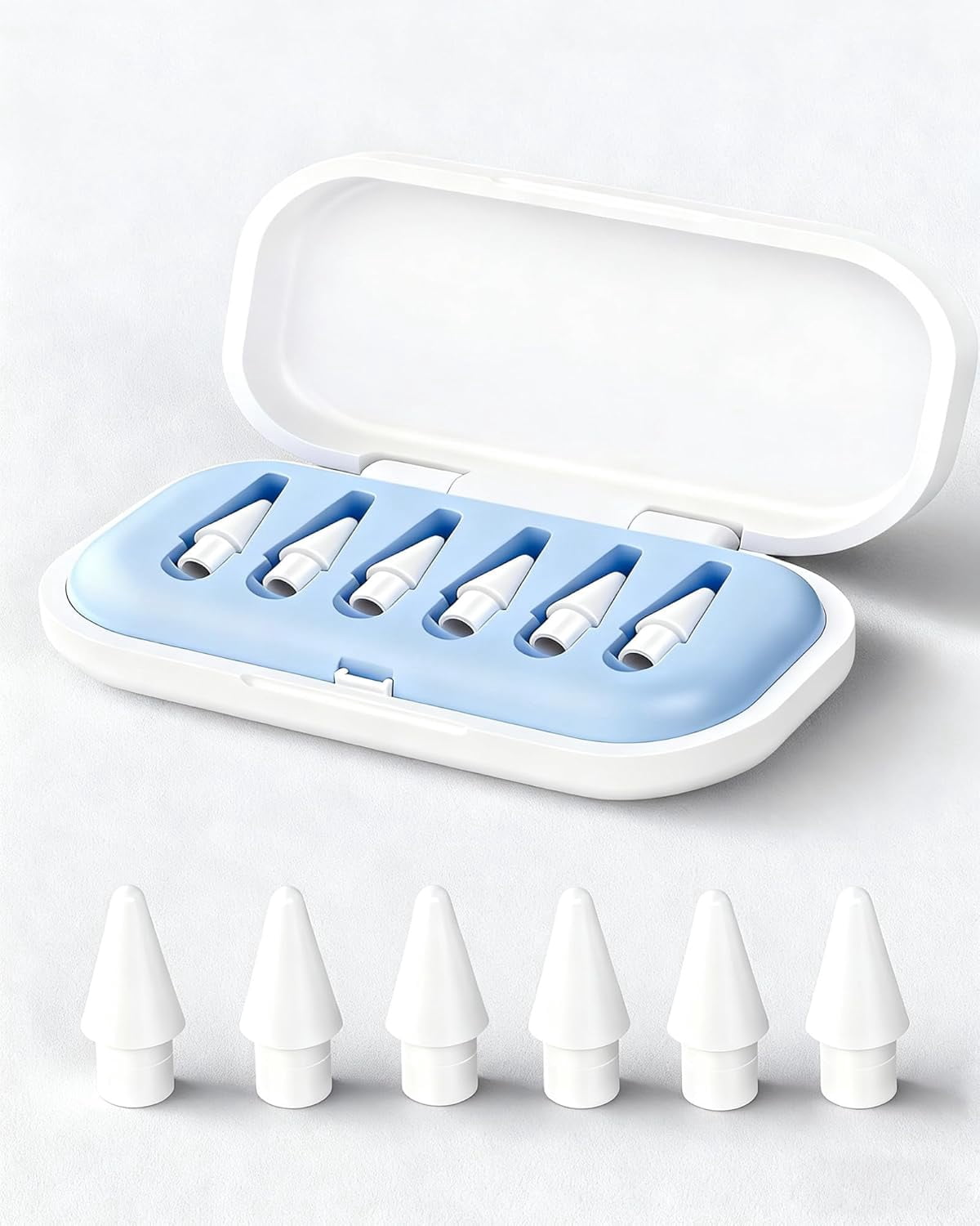 6 Pack Replacement Pencil Tips with Case for iPad 2nd / 1st Generation ...