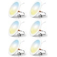 6 Pack Retrofit LED Recessed Lighting 6 Inch, Selectable 2700K/3000K ...