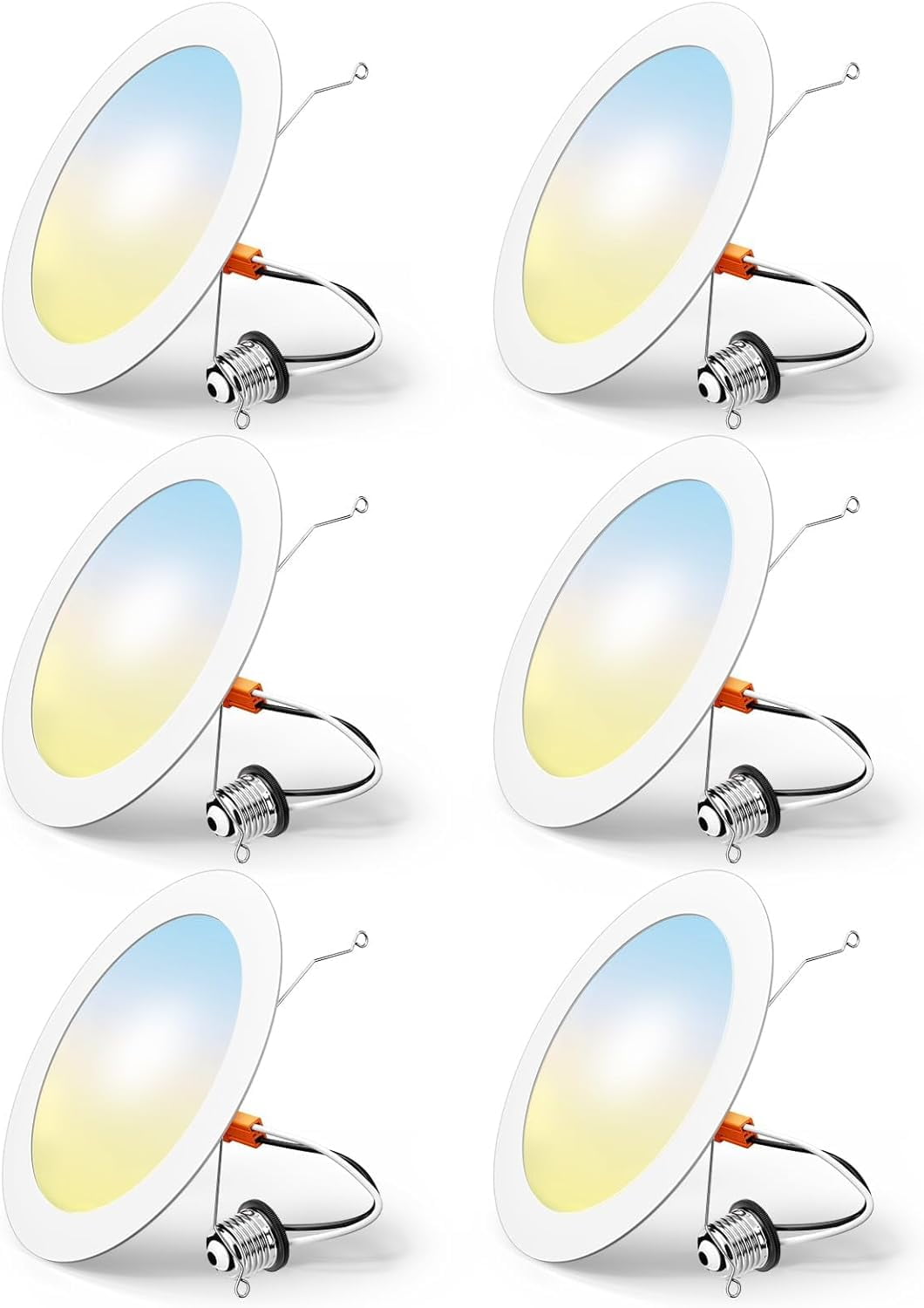 6 Pack Retrofit LED Recessed Lighting Inch, Selectable 2700K/3000K ...