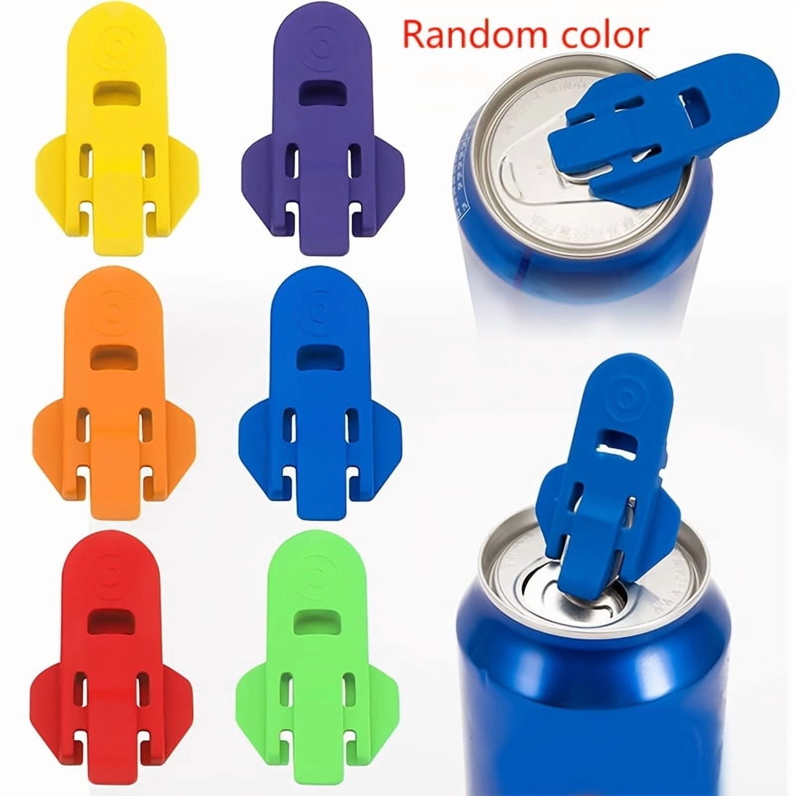 6-Pack Reusable Soda Can Tab Openers & Covers – Nail-Friendly, Colorful ...