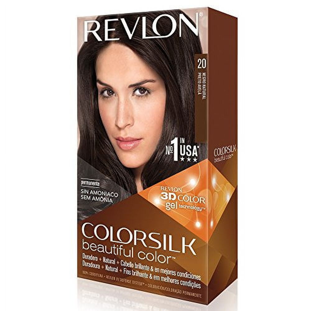 6 Pack Revlon ColorSilk Beautiful Permanent Hair Color (20) Brown/Black ...