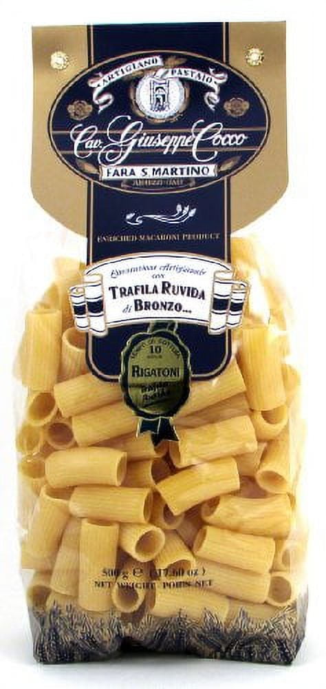 (6 Pack) Rigatoni Pasta Hand-Made Slow Dried In 500G Bags From Italy ...