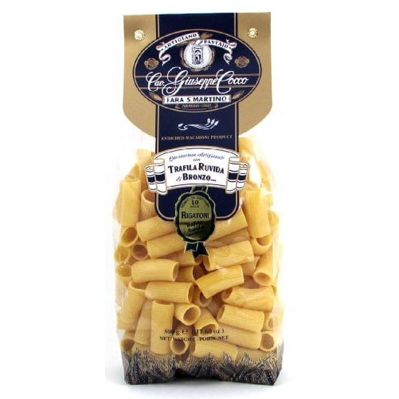 (6 Pack) Rigatoni Pasta Hand-Made Slow Dried In 500G Bags From Italy ...