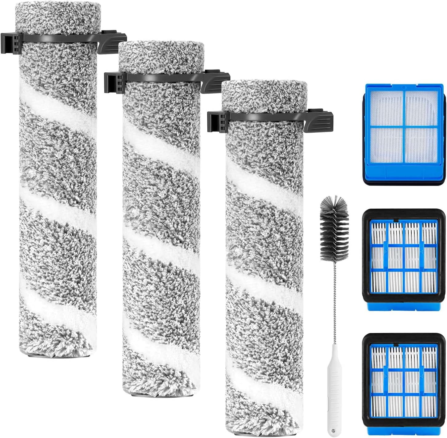 6 Pack Roller Brush Vacuum Filters Replacement Kit Compatible with ...