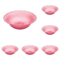 6 Pack Round Plastic Wash Basin, 8.66x3.15 Inch Small Stackable Tub for ...