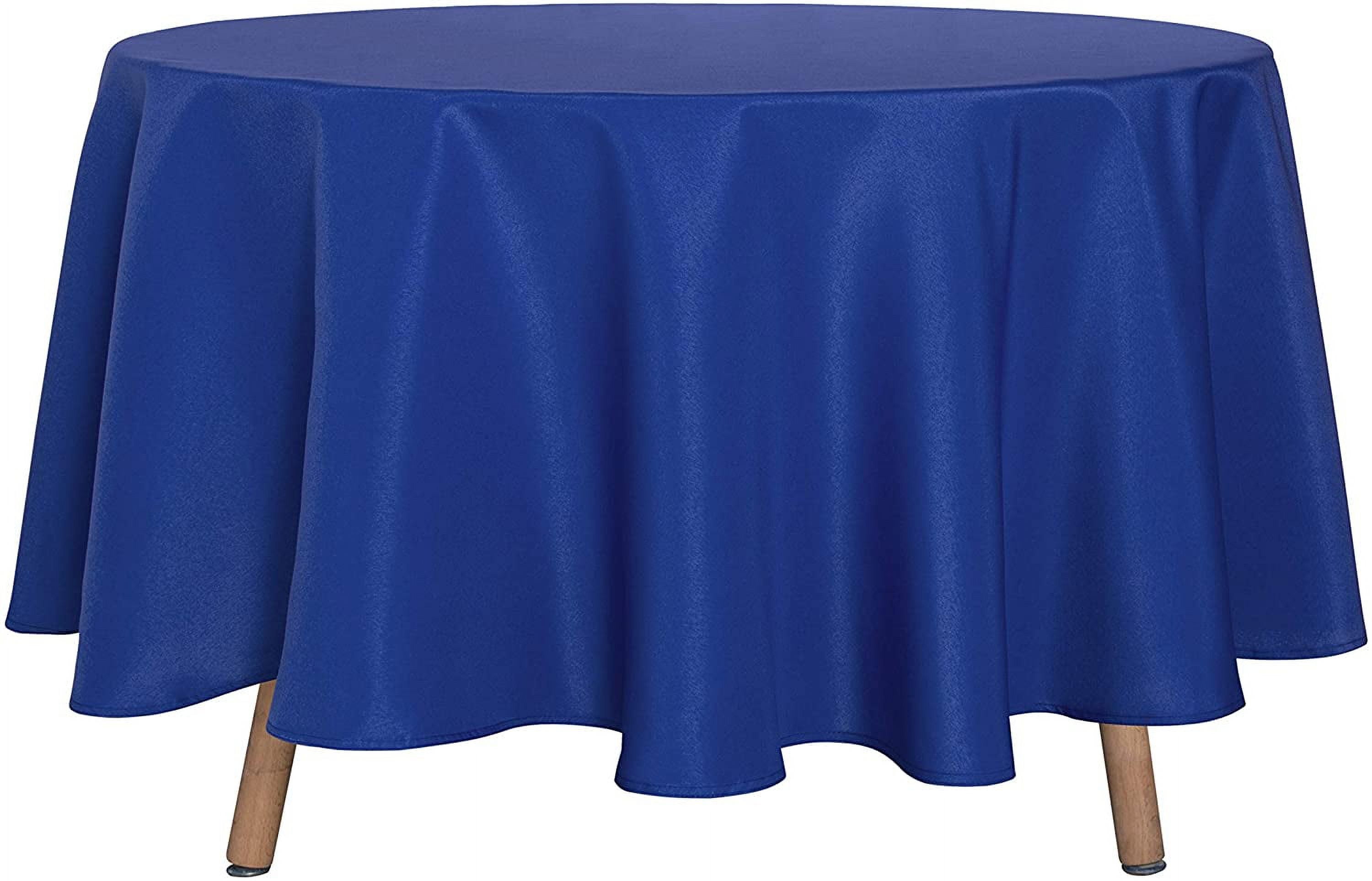 Round Tablecloth 90 Inch Black, Stain and Wrinkle Resistant Table Cloth ...