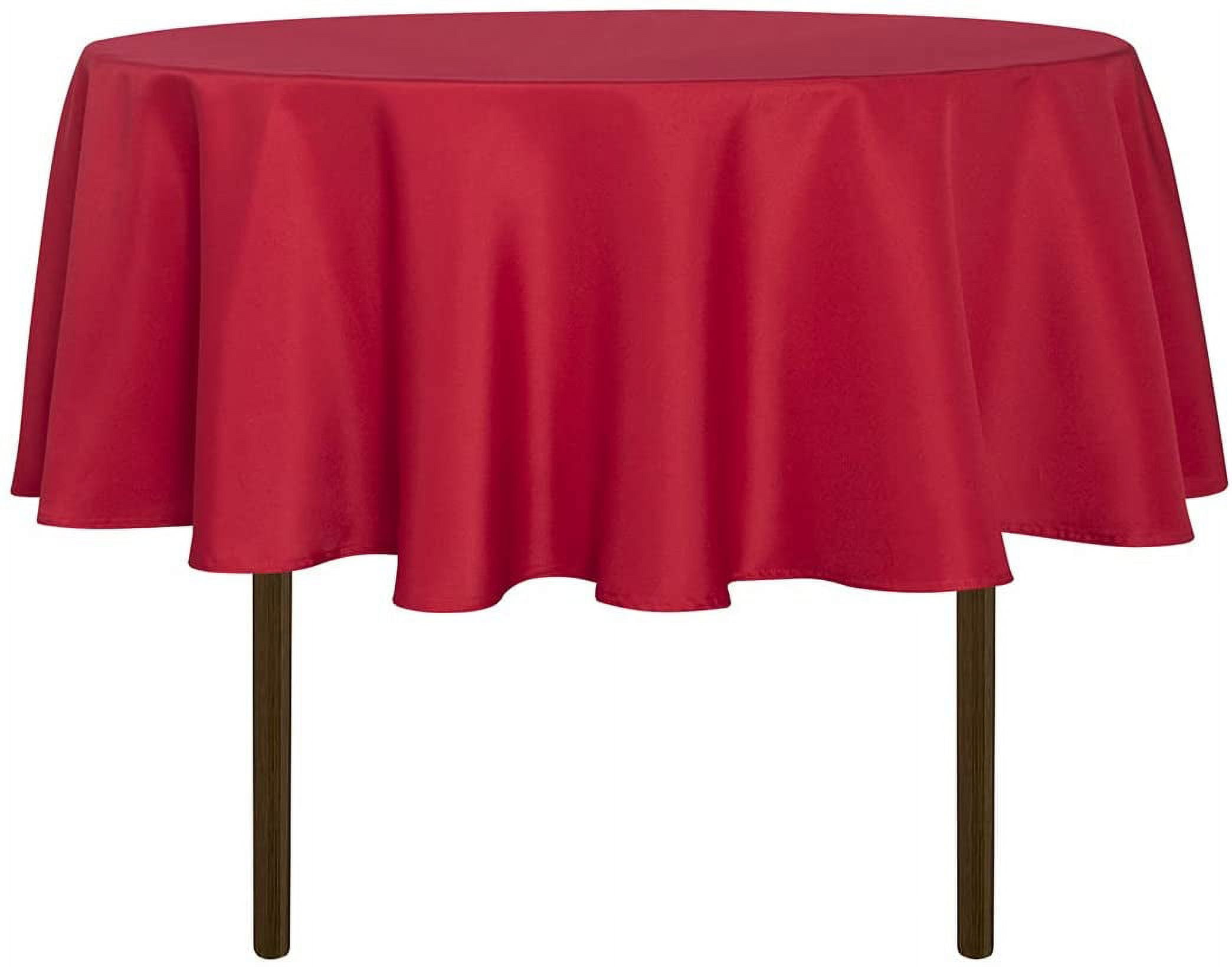 Round Tablecloth 90 Inch Black, Stain and Wrinkle Resistant Table Cloth ...