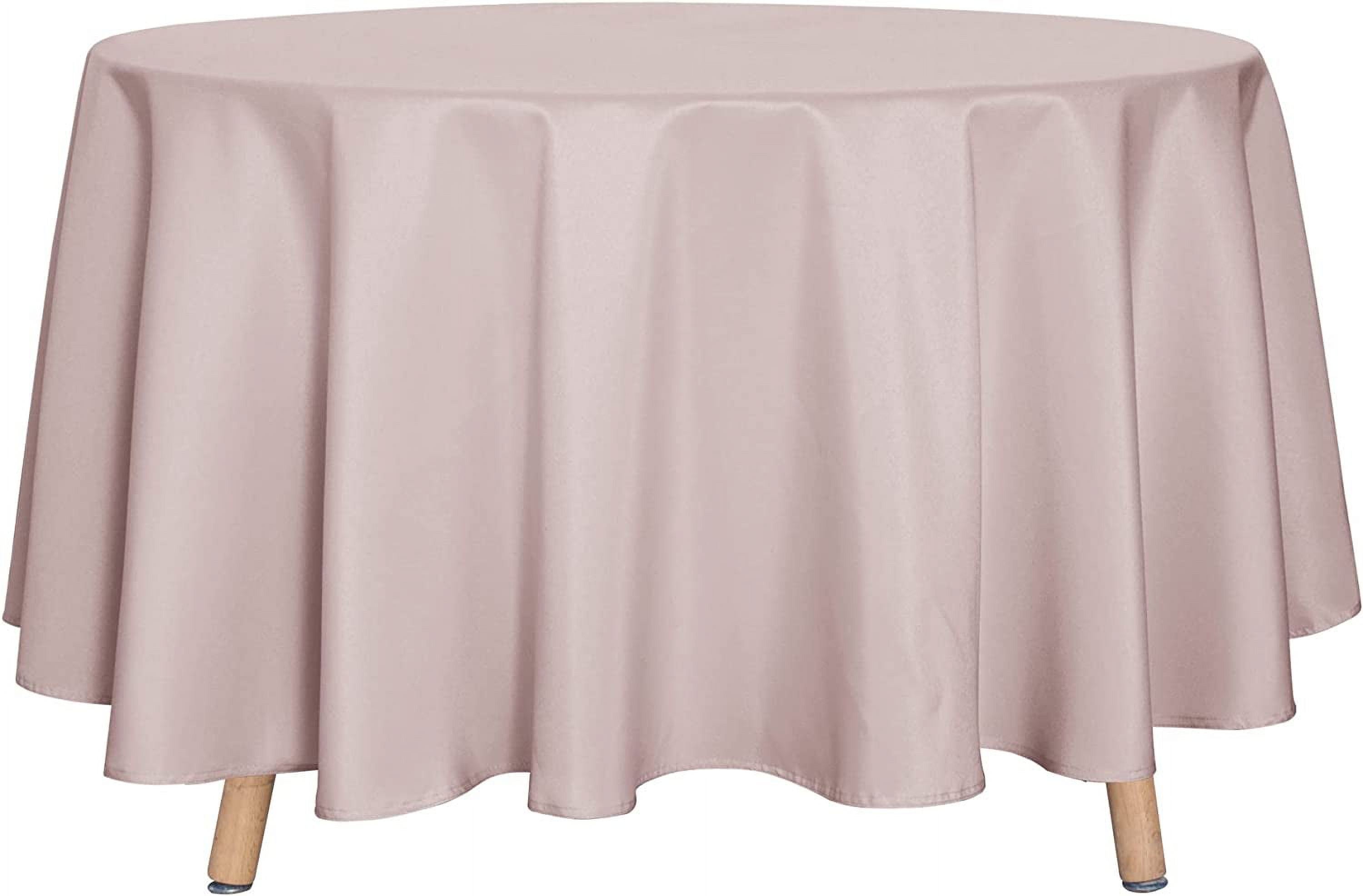 Round Tablecloth 90 Inch Black, Stain and Wrinkle Resistant Table Cloth ...