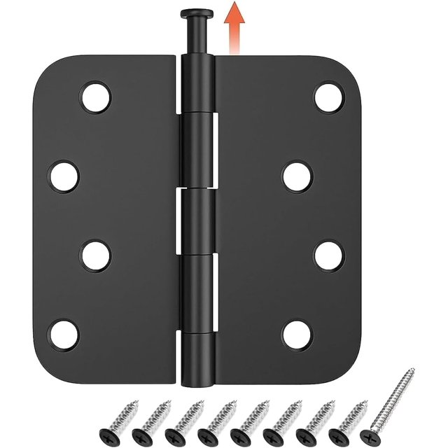 6 Pack Heavy Duty Metal Outdoor Door Hinges 4 Inch with 5/8" Radius ...