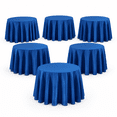 6 Pack Royal Blue Round Tablecloths 108 Inch For Dining Tables ...