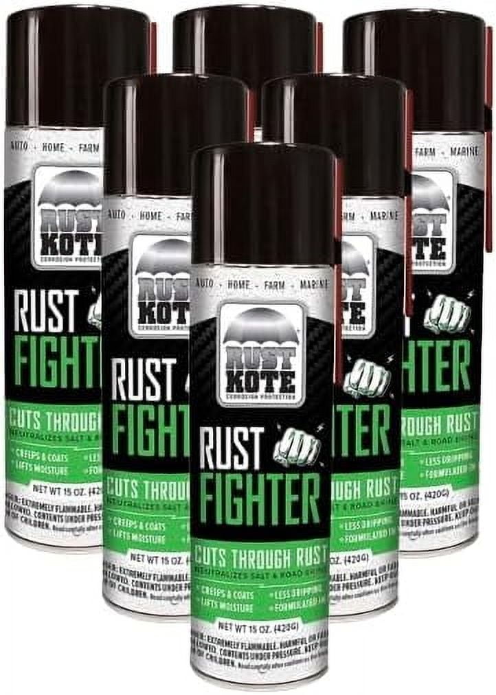 6 Pack - RustKote - Rust Fighter Aerosol, 15oz, Corrosion Protection ...