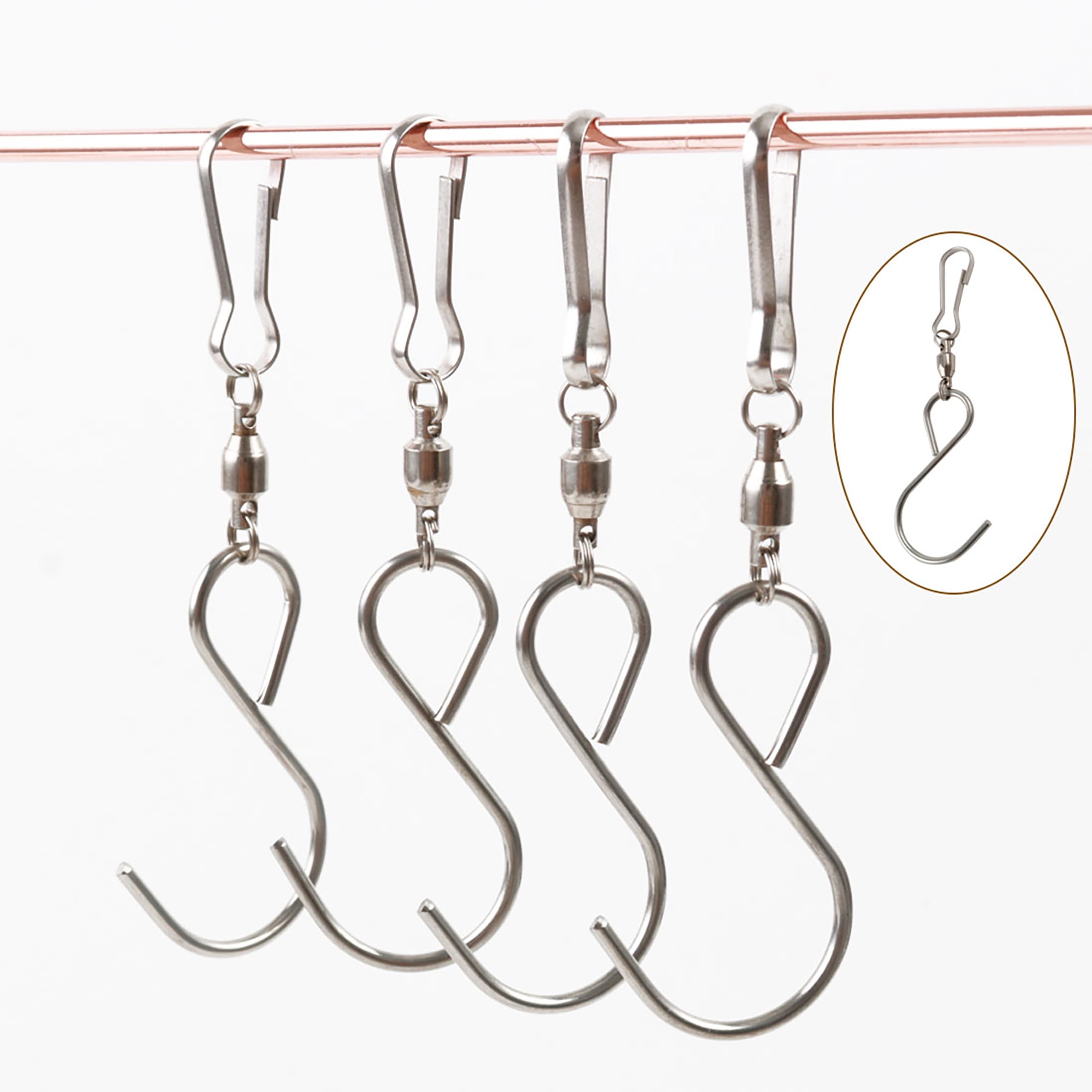 6 Pack S Shaped Hook Clip Stainless Steel Plating Finish Hangers ...