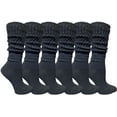 SOCKS'NBULK 6 Pairs Womens Scrunched Slouch Socks, Cotton Boot Socks ...