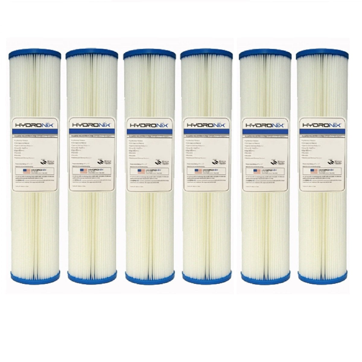 (6 Pack) SPC-45-2020 Pleated Water Filter Whole House Commercial ...