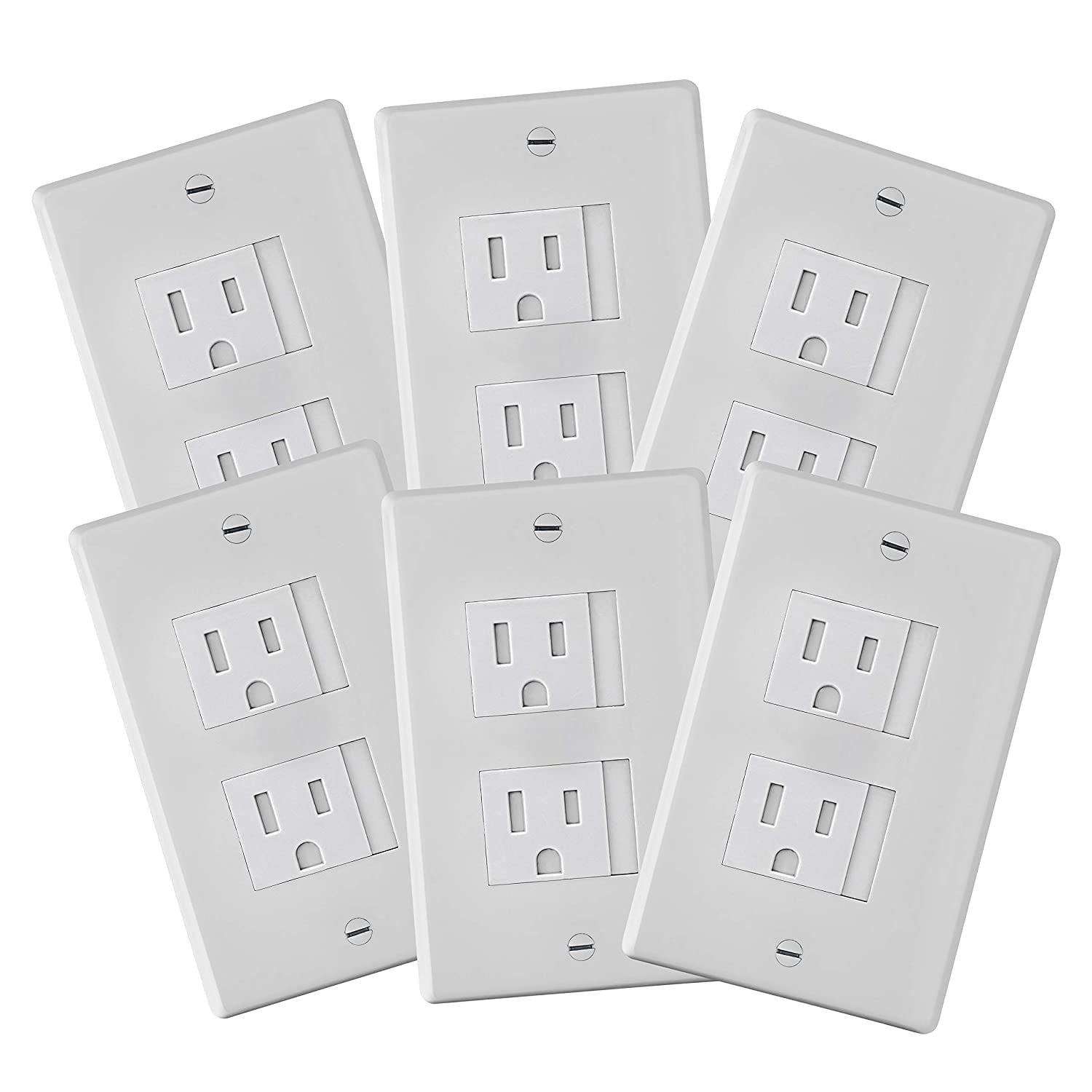 Safety Innovations 6-Pack Self-Closing Standard Outlet Covers ...