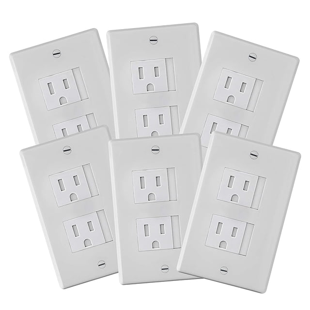 Safety Innovations 6-Pack Self-Closing Standard Outlet Covers ...
