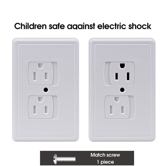 6-Pack Safety Self-Closing Outlet Covers, Wall Socket Plate Automatic ...