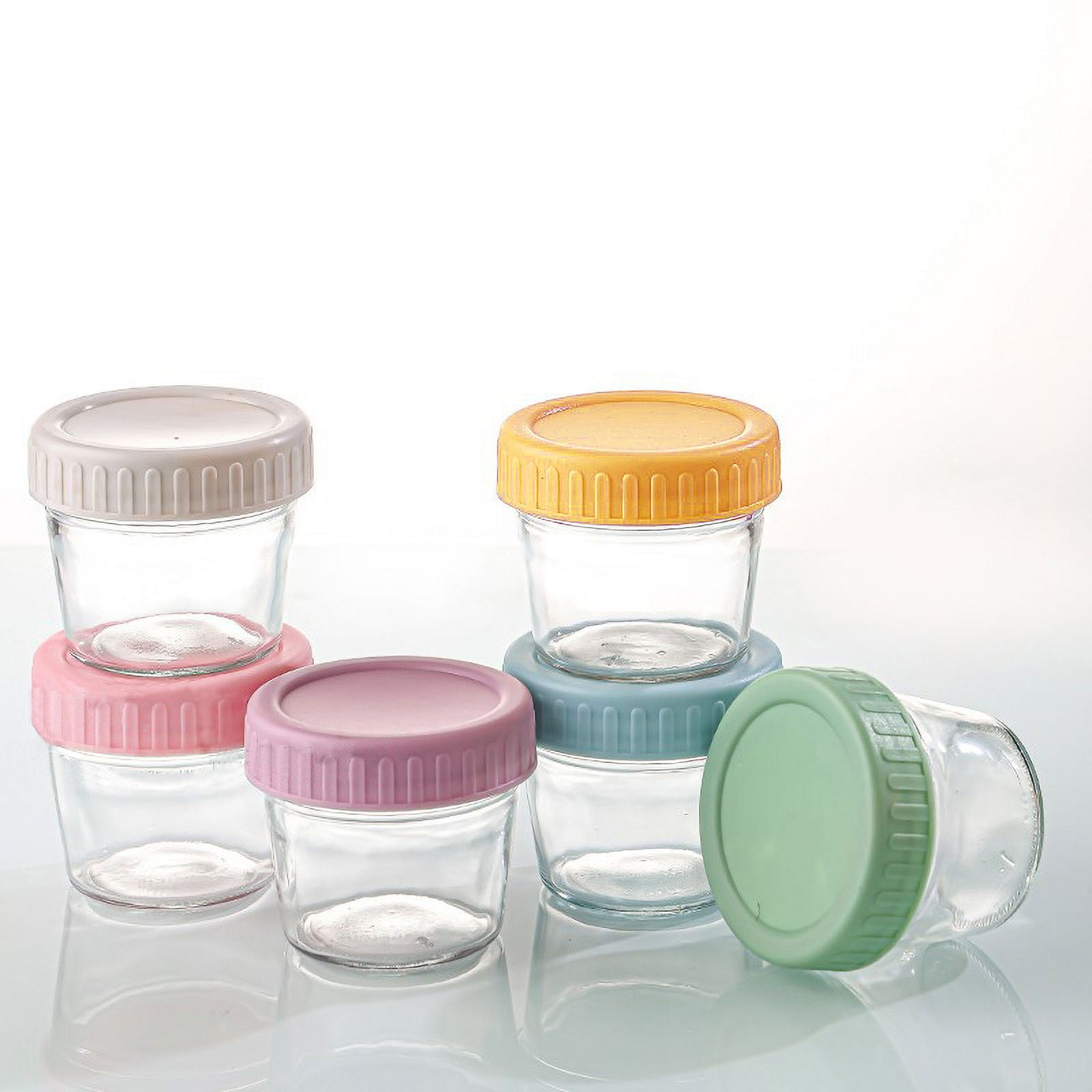 [6 Pack] Salad Dressing Container To Go,100ml Glass Small Condiment ...