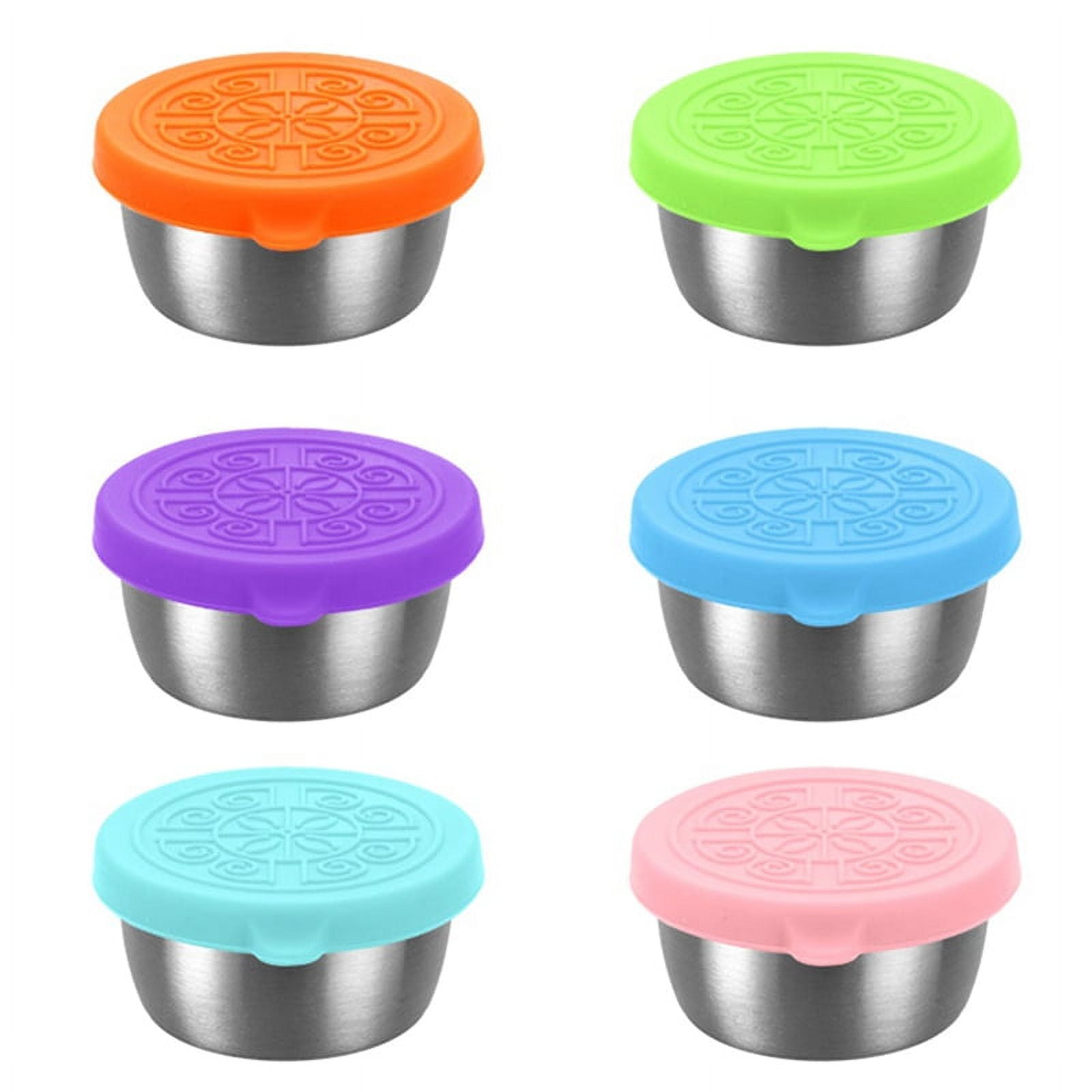 6 Pack Salad Dressing Container to Go, 40Ml Reusable Small Condiment ...