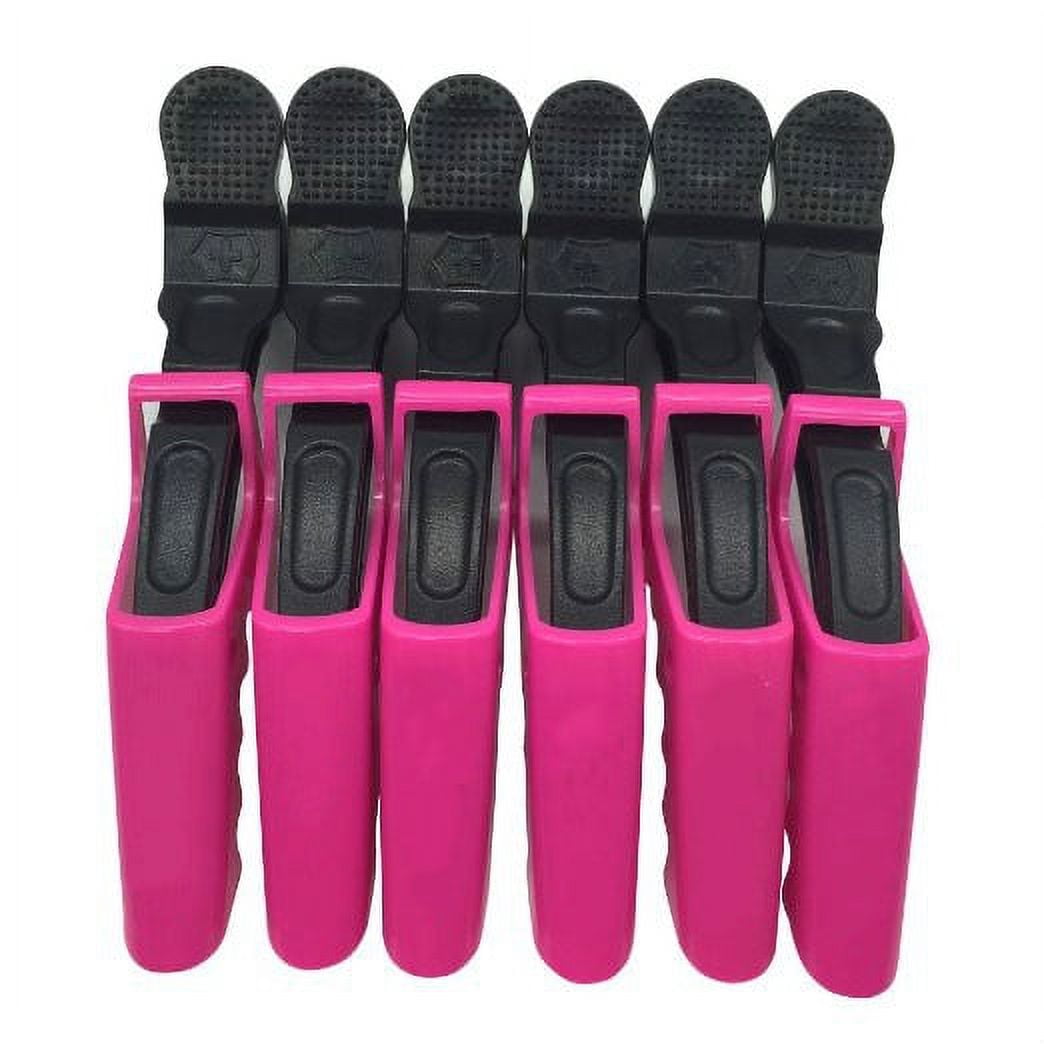6-Pack Salon Croc Hair Styling Clips – Non-Slip Sectioning Alligator ...